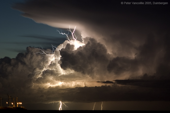 Lightning - Bliksem, 25-08-2005, Duinbergen aan zee (West-Vlaanderen ...